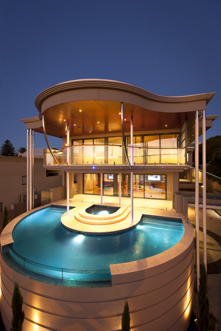 Curved Custom Home, Luxury Home Design Perth, Brian Burke Homes