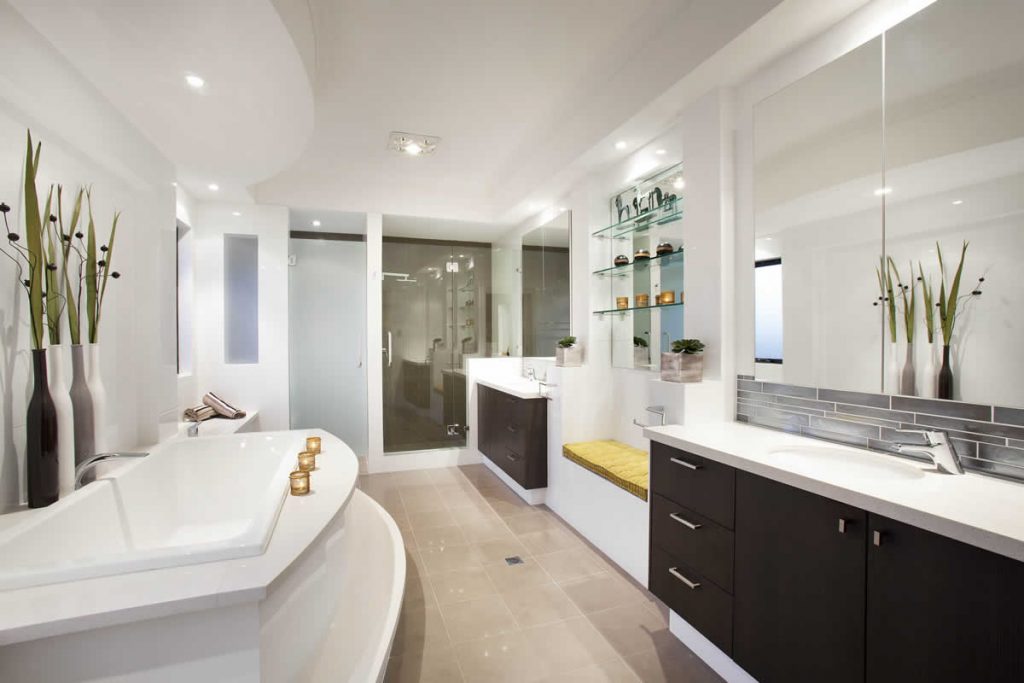 Pirone Double sink with bench inbetween - Custom Homes