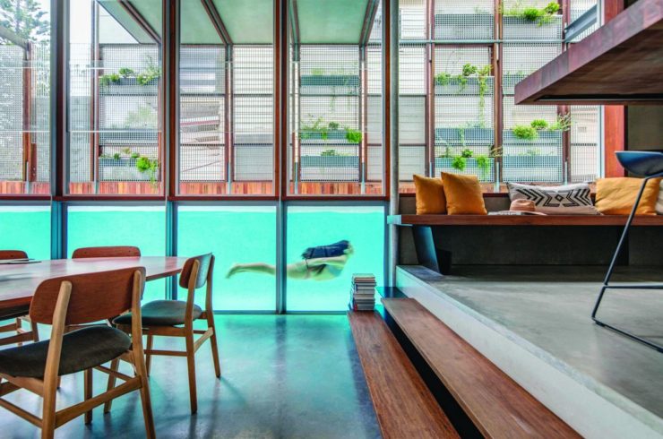 LIVING SCREEN HOUSE, SYDNEY CUSTOM HOMES MAGAZINE