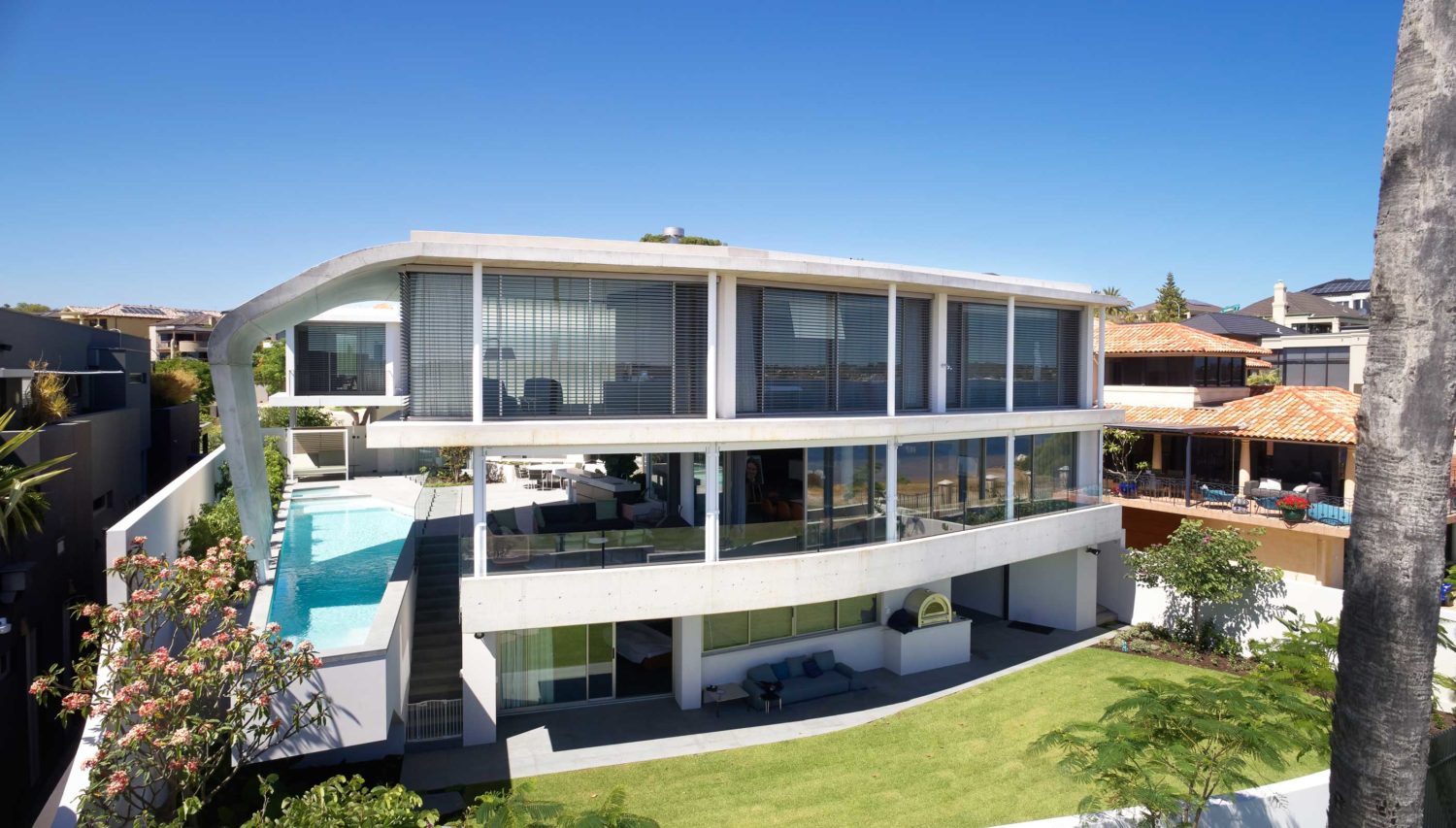 The Riverside Concrete Sail House, Concrete Home, Homes Perth