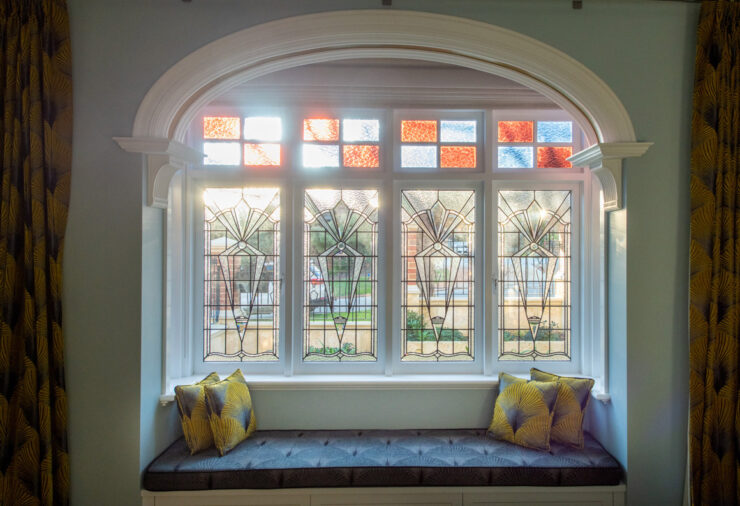Art Deco Style Home, Art Deco Windows by Tradition Stained Glass